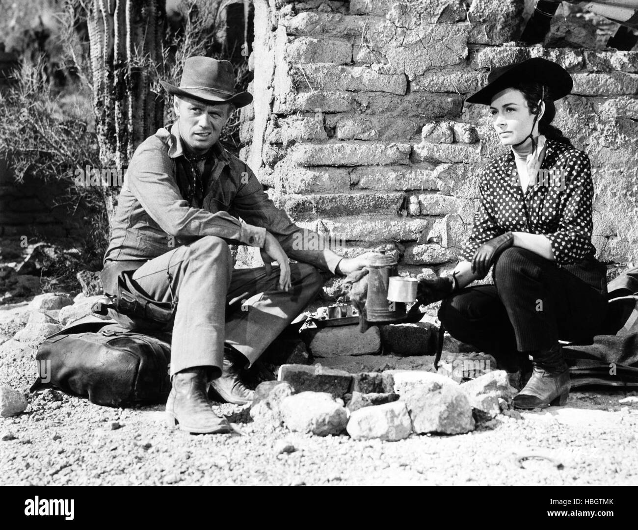 BACKLASH, from left: Richard Widmark, Donna Reed, 1956 Stock Photo - Alamy