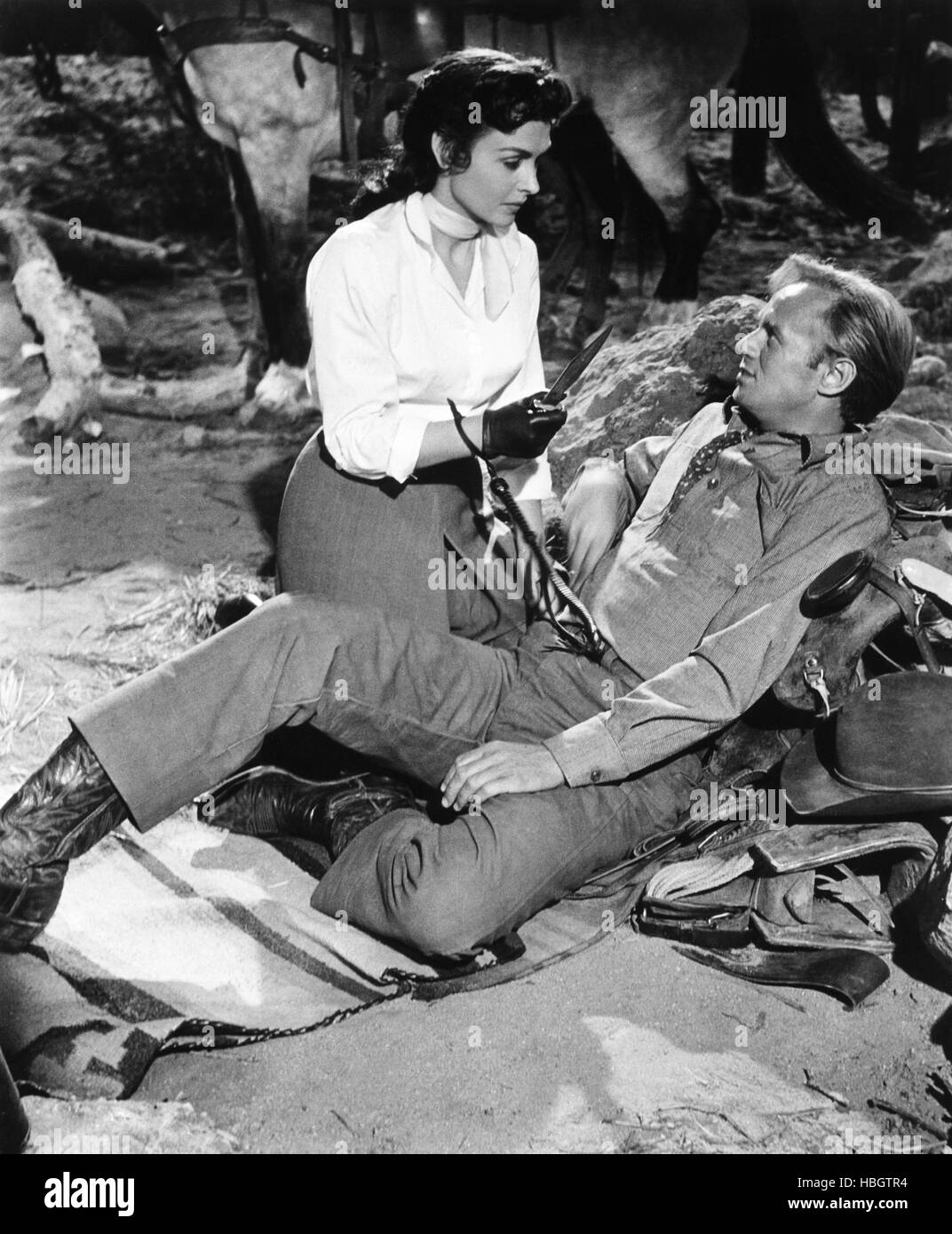 BACKLASH, from left, Donna Reed, Richard Widmark, 1956 Stock Photo - Alamy