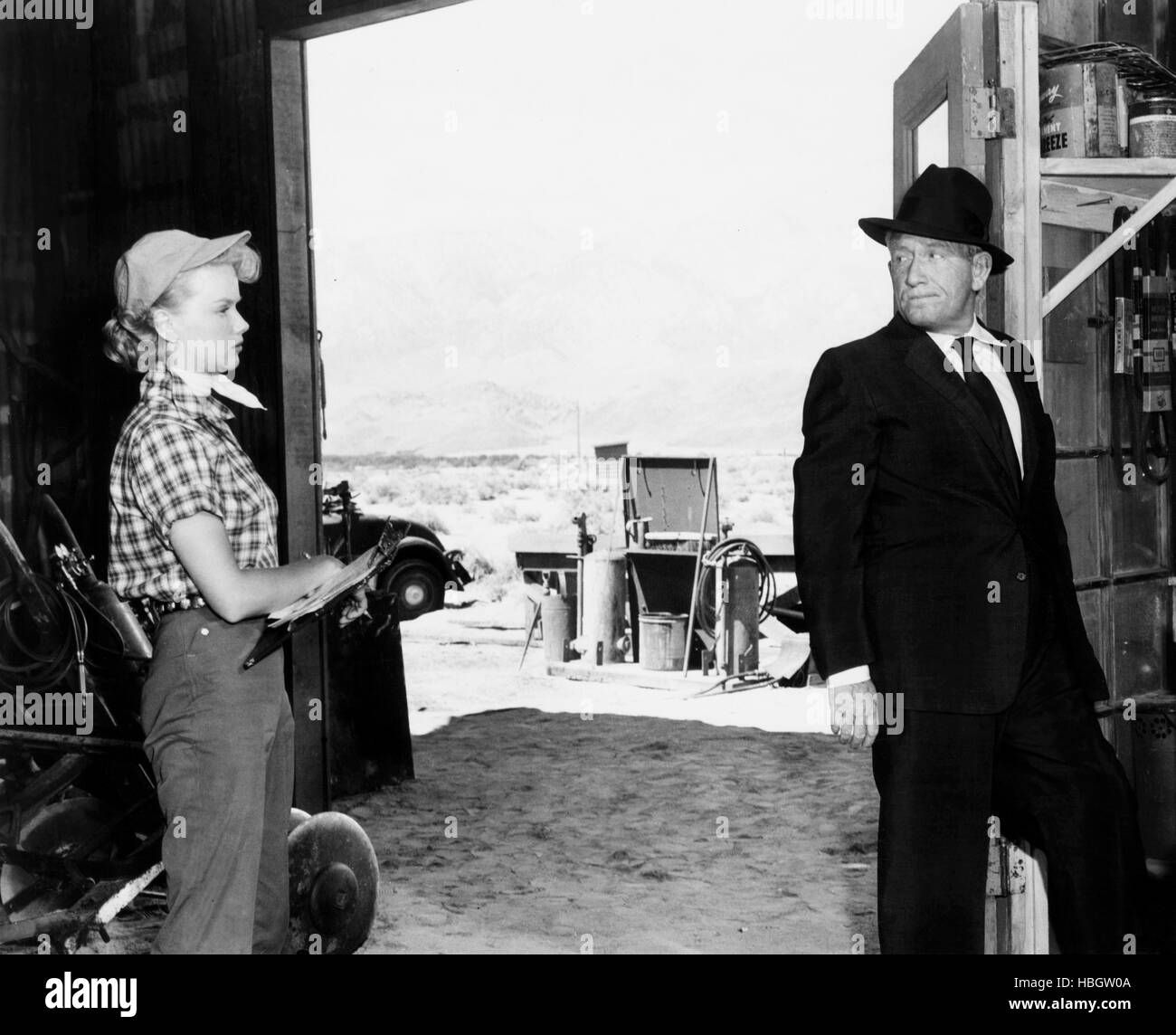 BAD DAY AT BLACK ROCK, from left, Anne Francis, Spencer Tracy, 1955 Stock Photo - Alamy