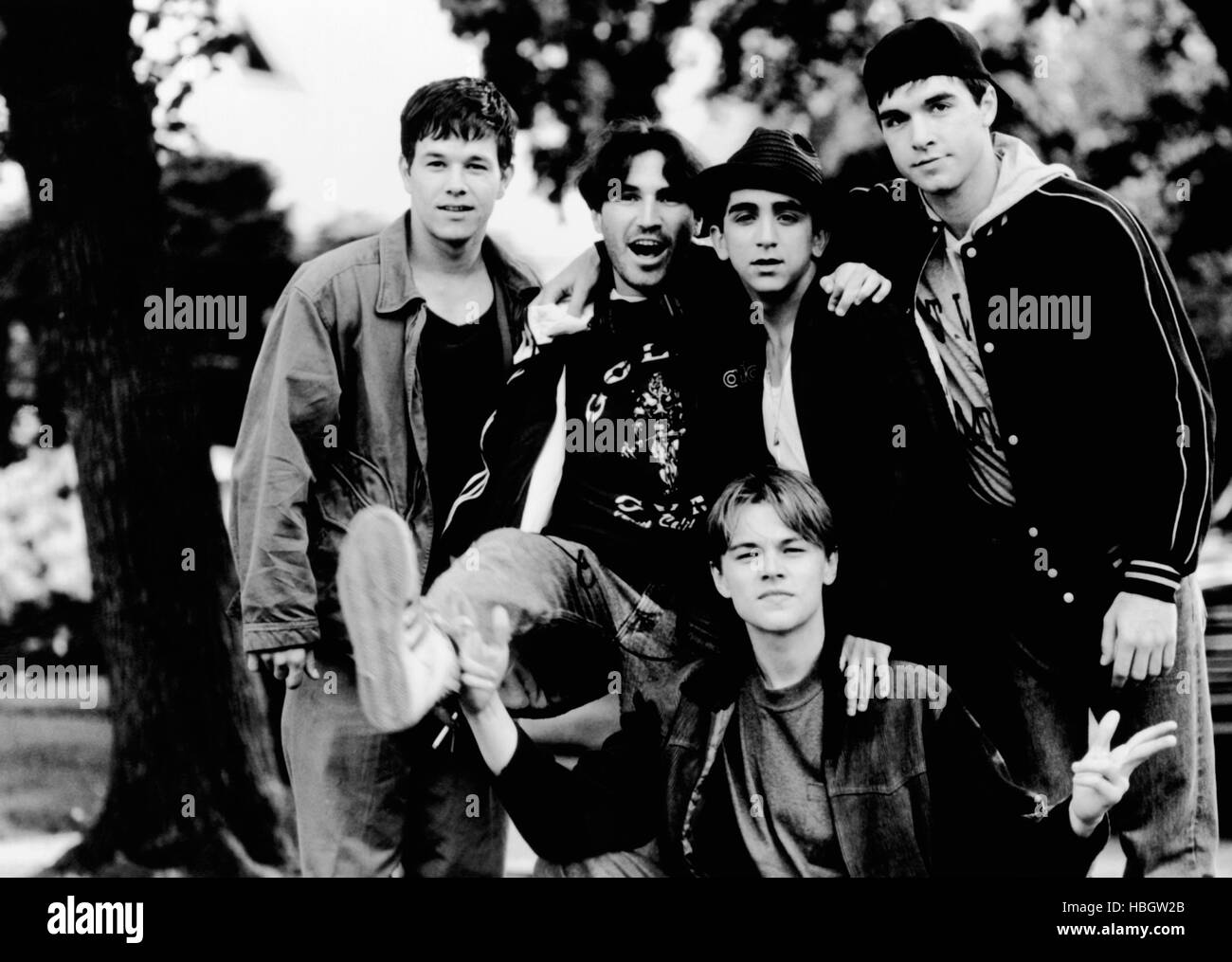 THE BASKETBALL DIAIRES, standing form left: Mark Wahlberg, director ...