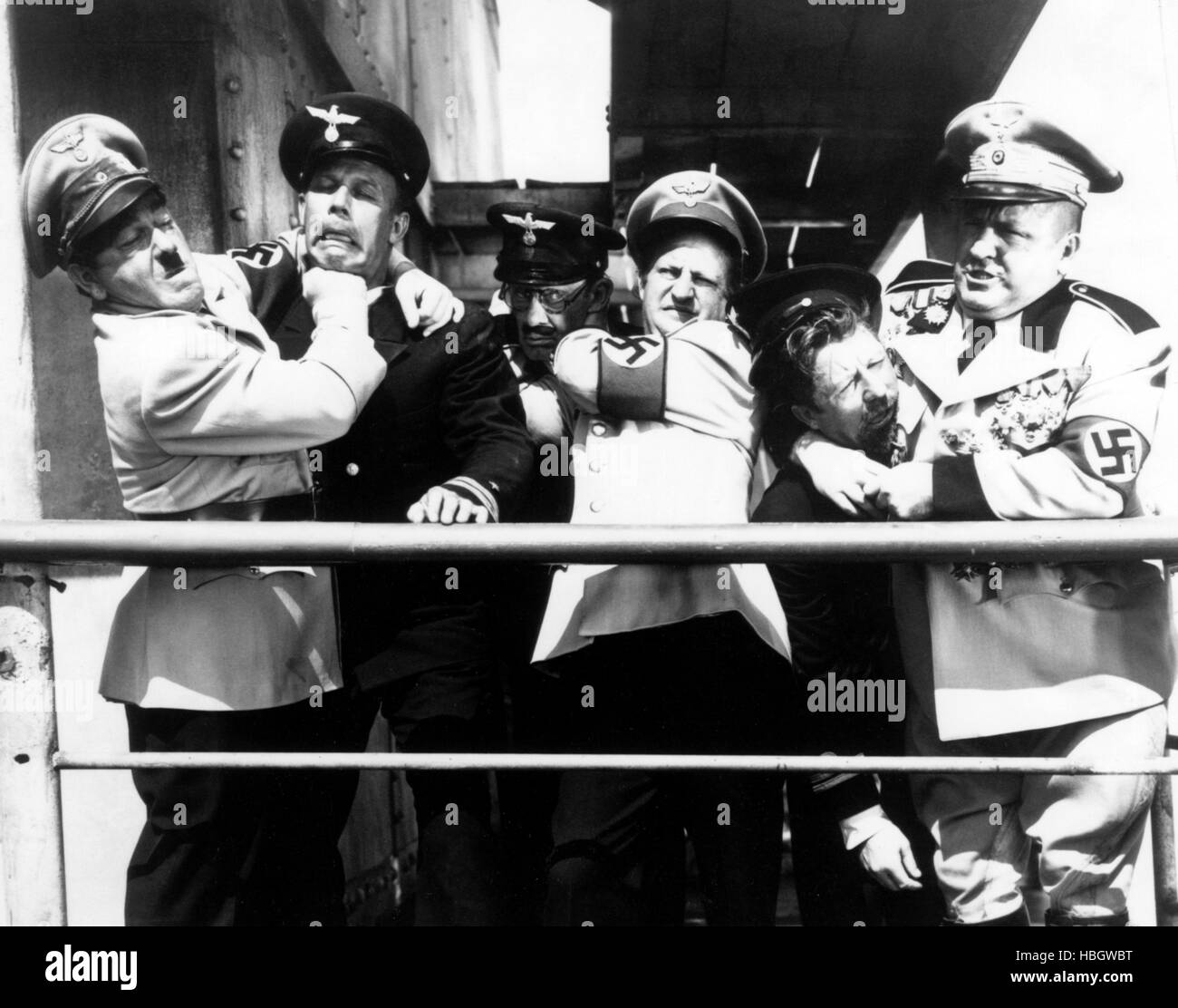 BACK FROM THE FRONT, Moe Howard, Vernon Dent, Larry Fine, Stanley Blystone, Curly Howard (The ...