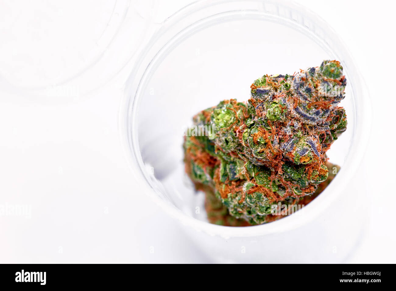 Close up of medicinal marijuana bud(s) on either white or black ...