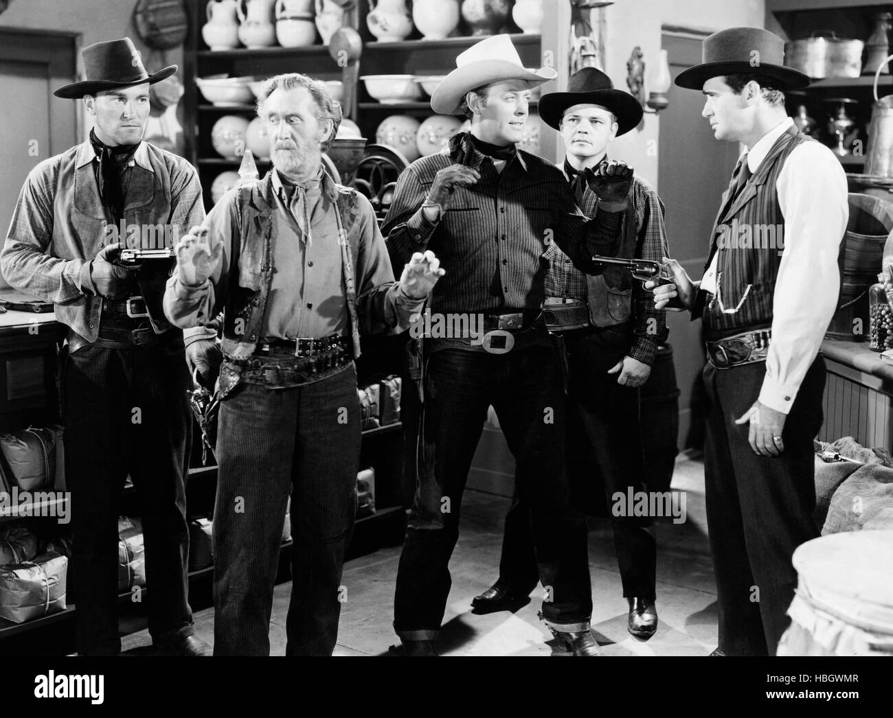 BANDIT KING OF TEXAS, from left: Lane Bradord, Eddy Waller, Allan Lane ...