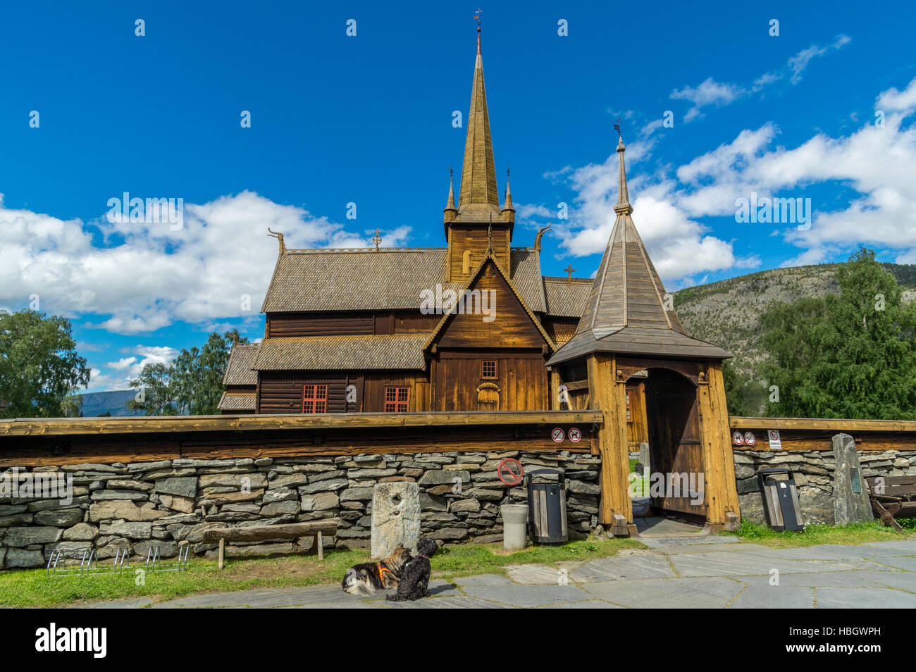 Wodden church in Norway Stock Photo - Alamy