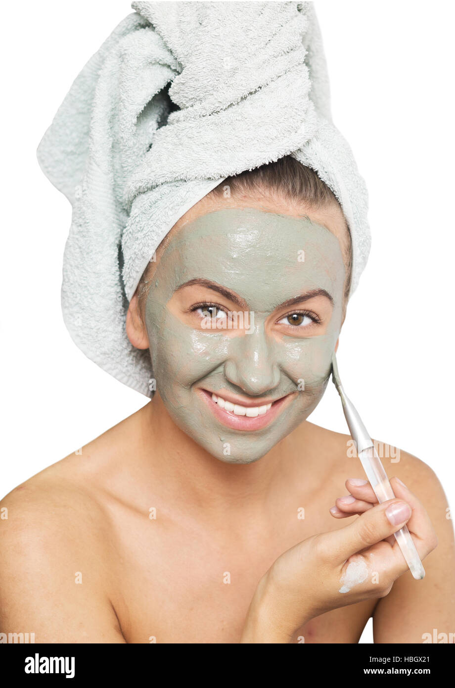 Applying mask hi-res stock photography and images - Alamy