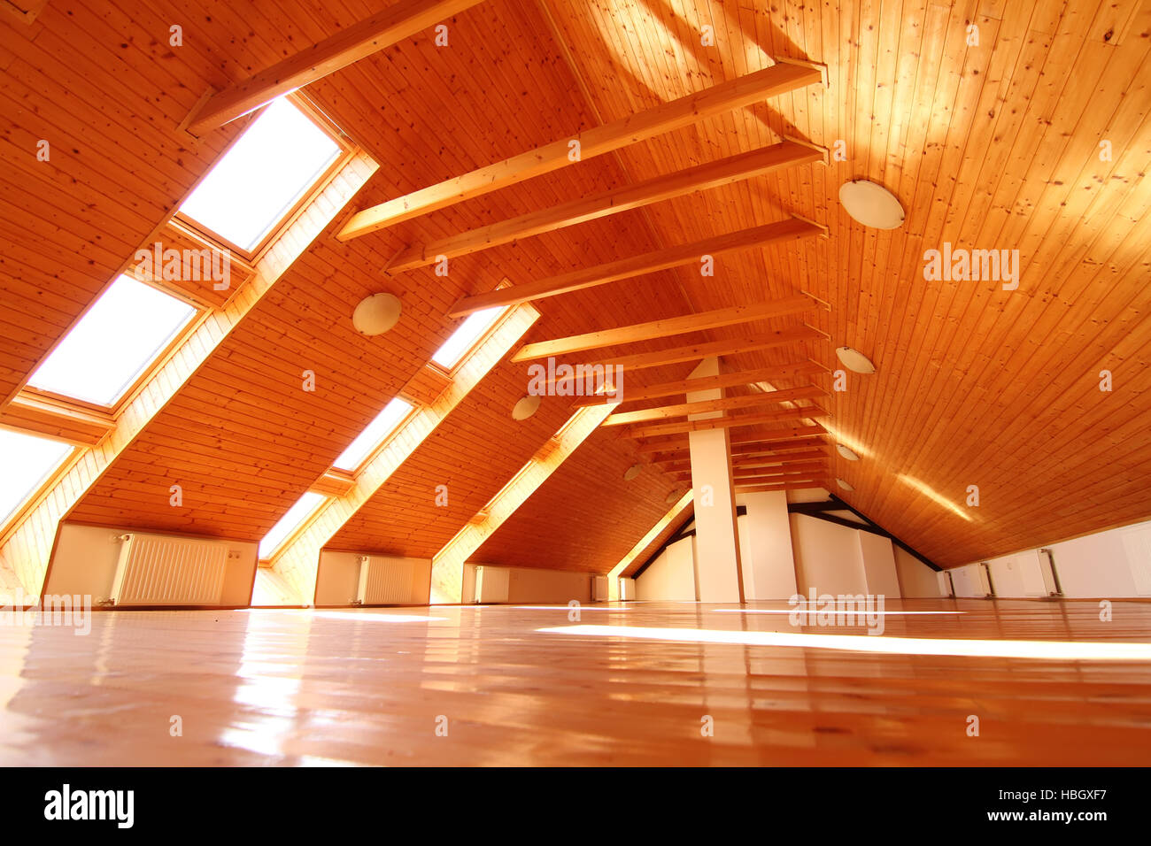 Empty Attic Apartment Stock Photo - Alamy