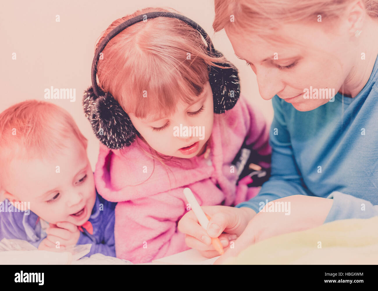 Family learning activities hi-res stock photography and images - Alamy