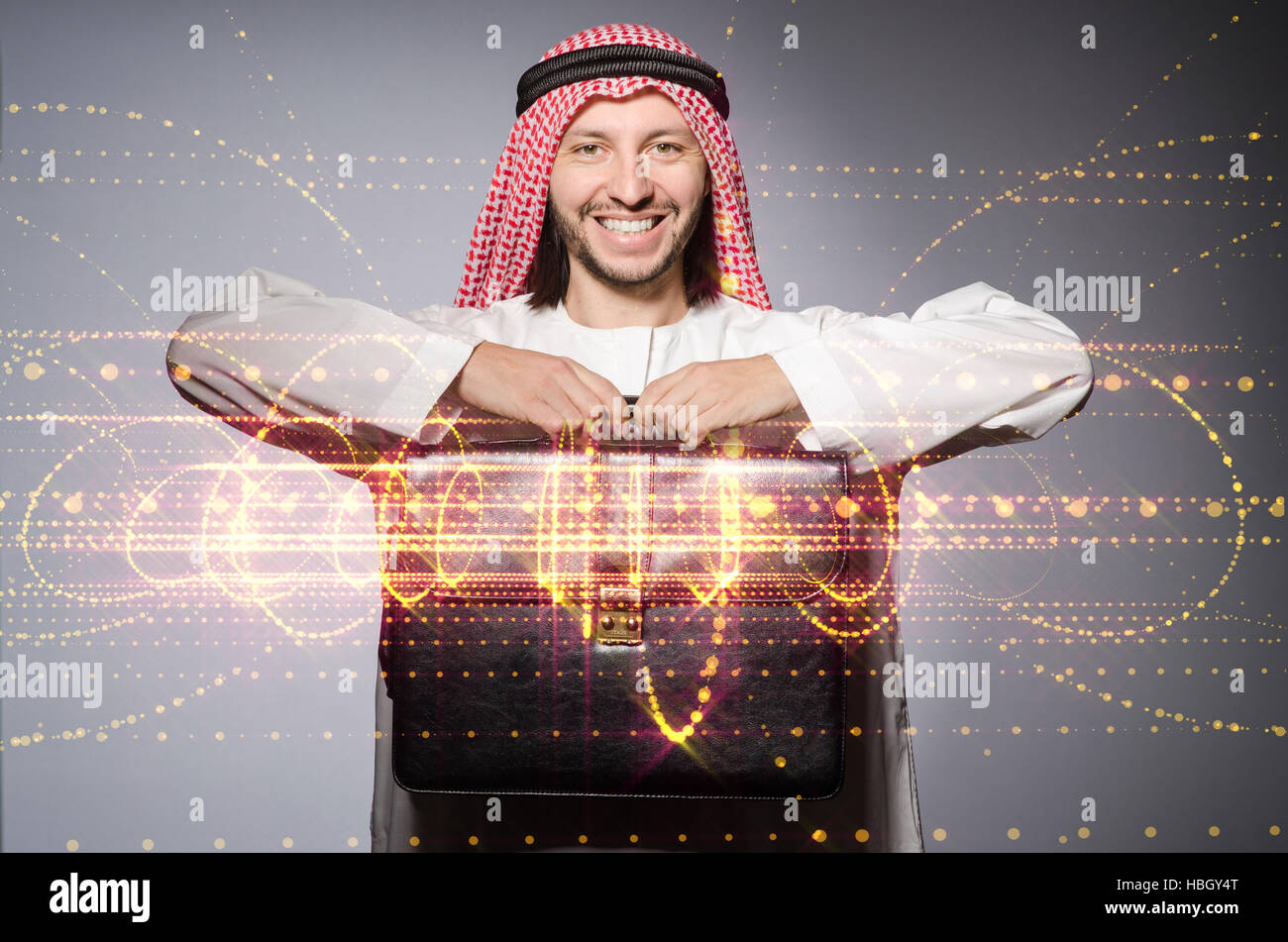 Arab man in diversity concept Stock Photo - Alamy