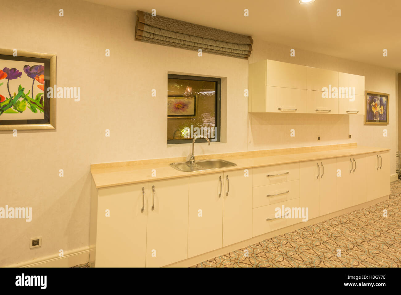 Interior of modern kitchen room Stock Photo - Alamy
