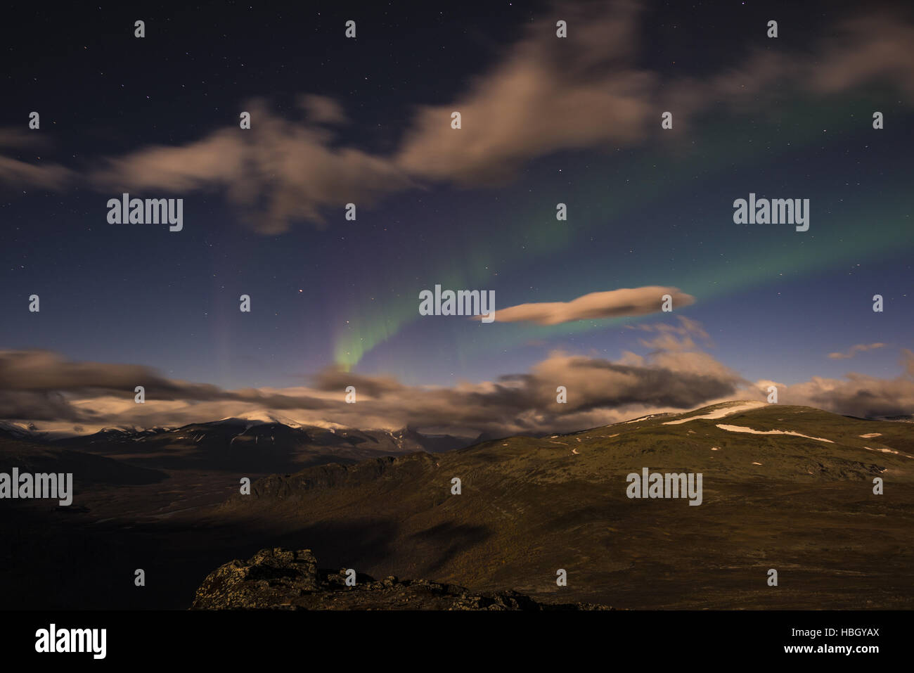 Northern lights, Rapa Valley, Lapland, Sweden Stock Photo - Alamy