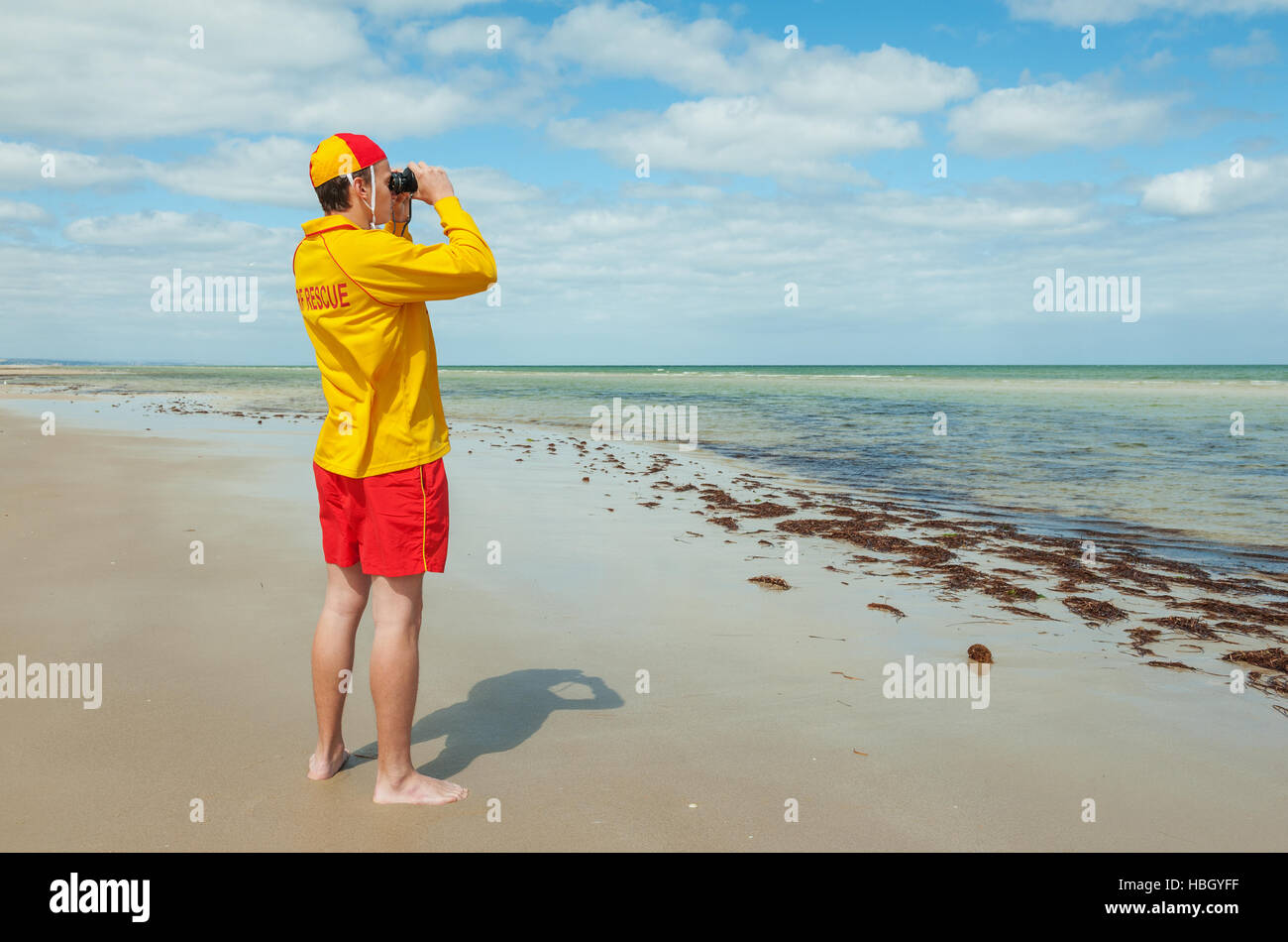 Life saver on beach hi-res stock photography and images - Alamy