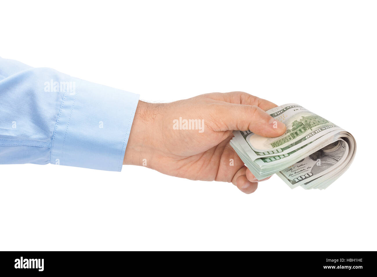 Hand with money Stock Photo - Alamy