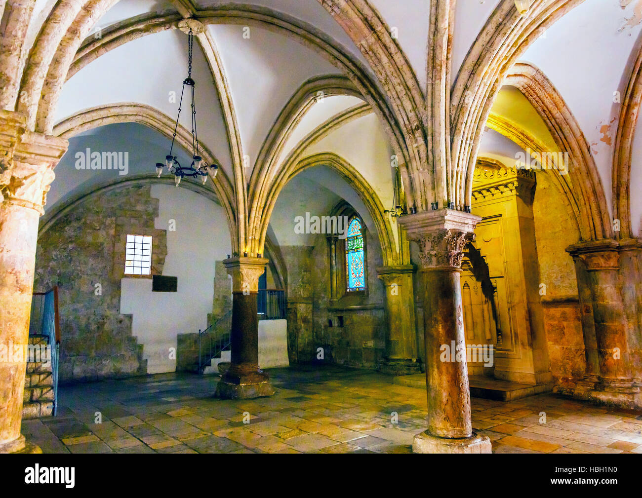 Cenacle Last Supper Room Crusader Building Jerusalem Israel. Site of ...