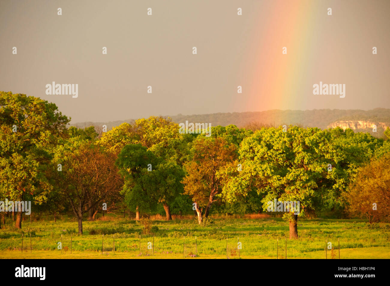 Rainbow, South Llano River State Park, Texas Stock Photo - Alamy