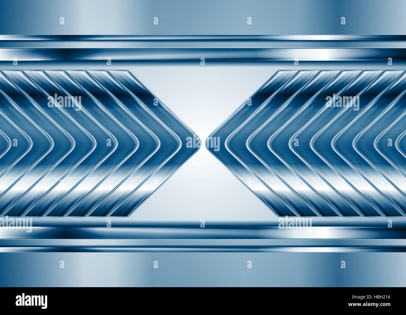 Abstract blue metal tech arrows background Stock Photo - Alamy
