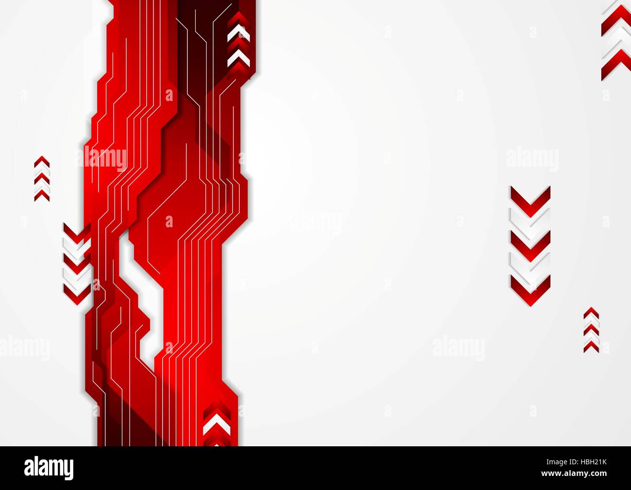 Hi-tech red abstract background with arrows Stock Photo - Alamy