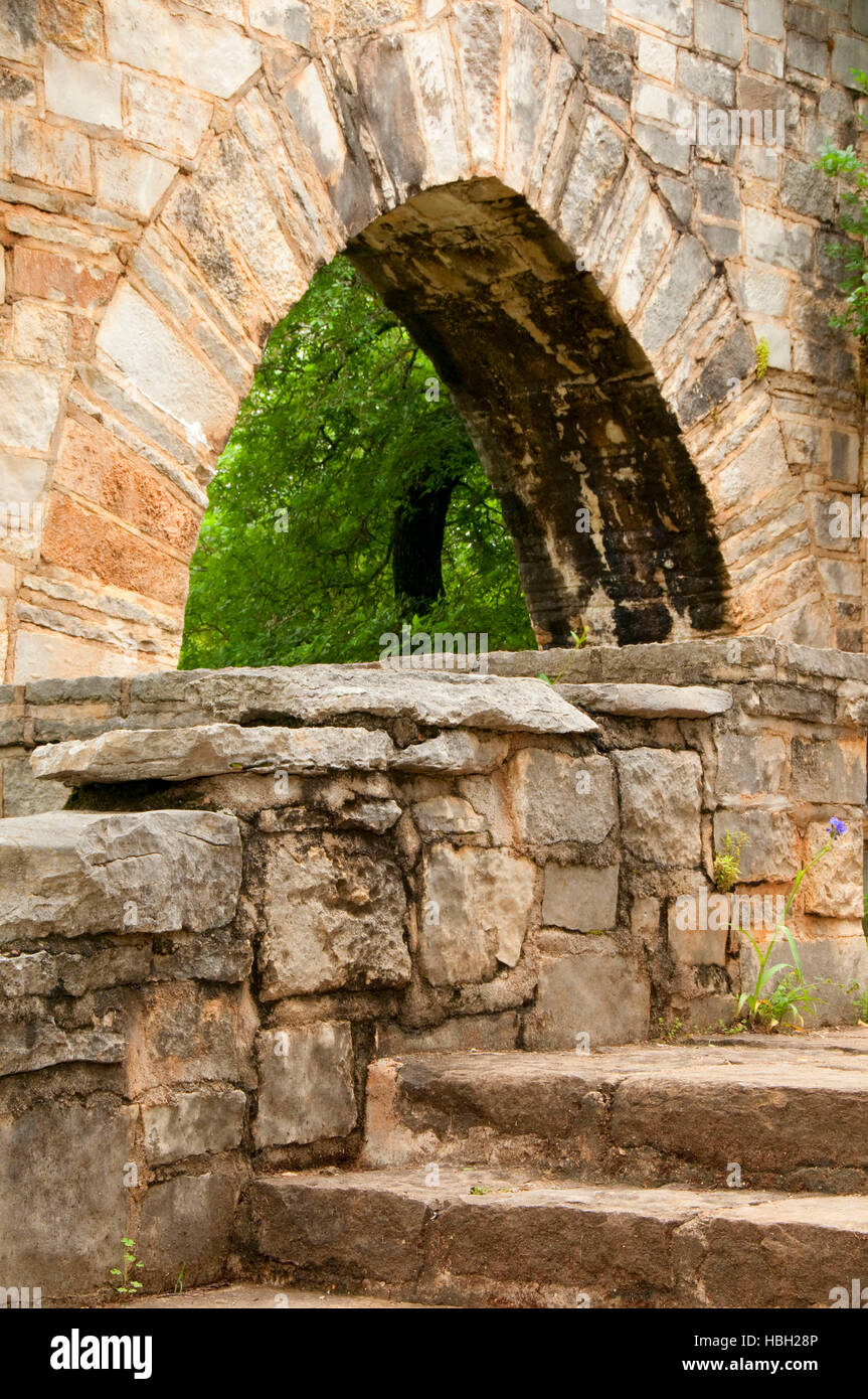 CCC (Civilian Conservation Corps) rockwork at Longhorn Caverns ...