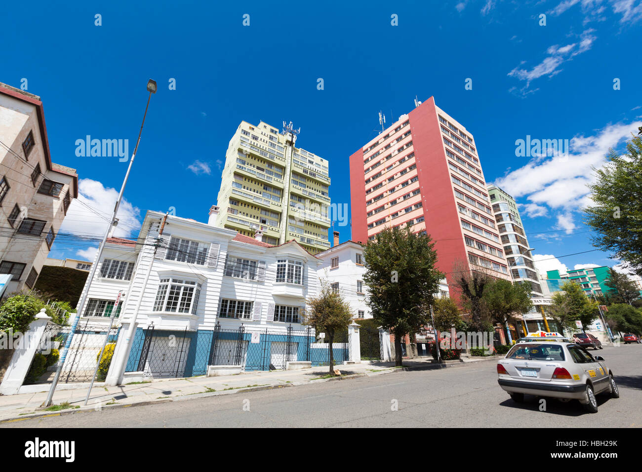 Modern buildings in La Paz in Bolivia, South America Stock Photo - Alamy