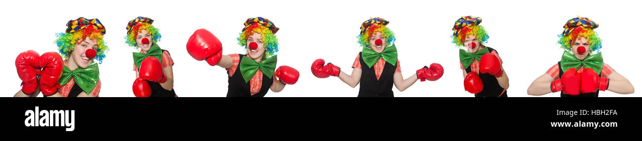 Clown in various poses isolated on white Stock Photo - Alamy