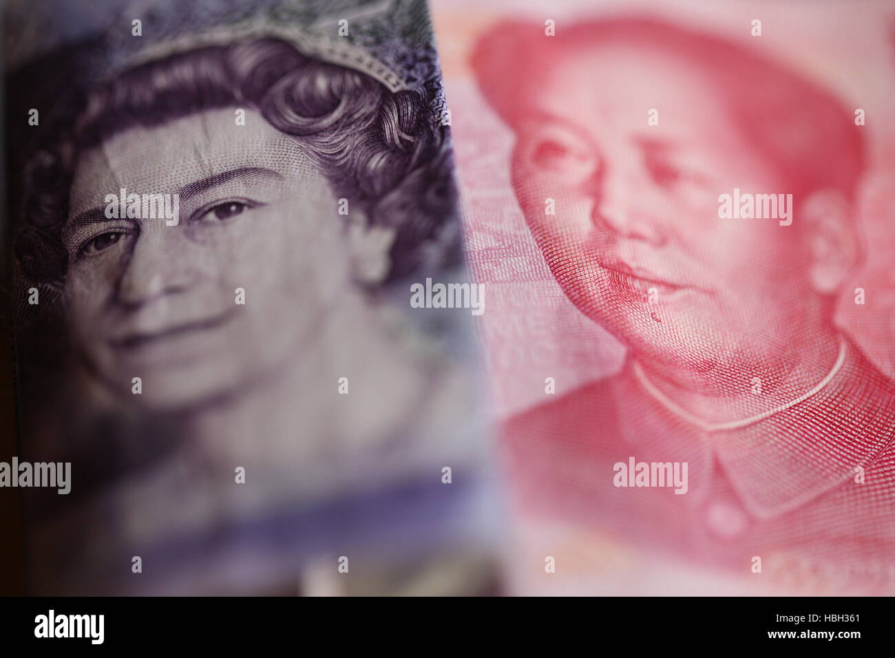 Money as a mix of major foreign currency banknotes - Chinese Renminbi ...