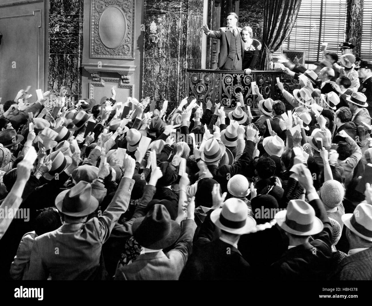 AMERICAN MADNESS, Walter Huston, Constance Cummings, 1932 Stock Photo ...