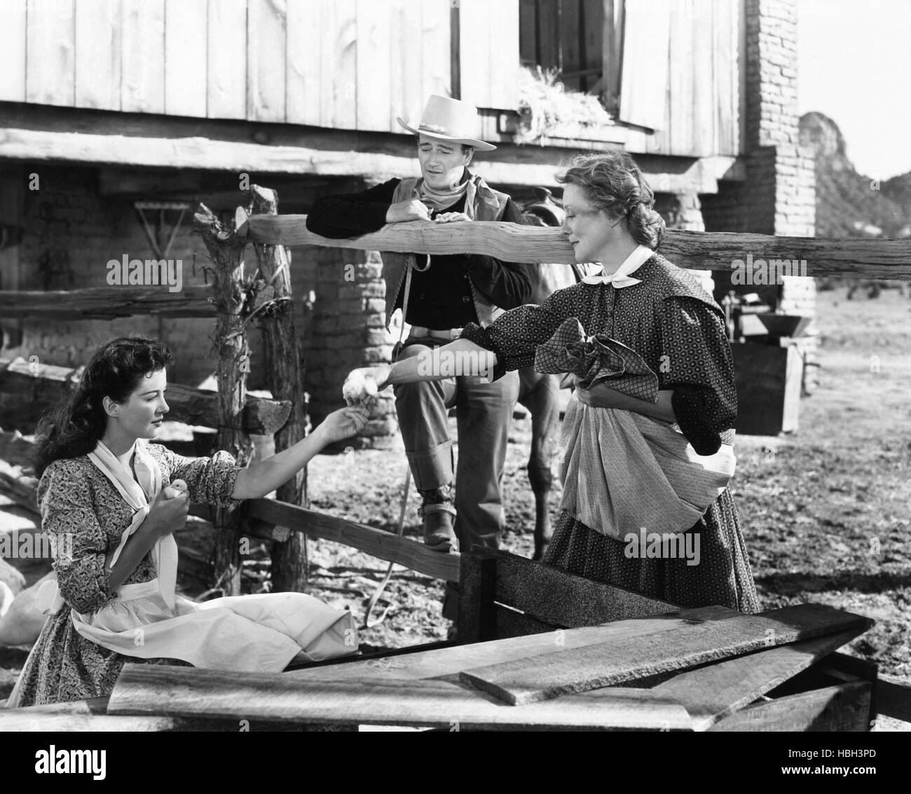 ANGEL AND THE BADMAN, from left, Gail Russell, John Wayne, Irene Rich ...