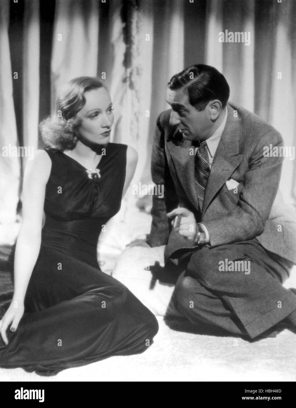 ANGEL, Marlene Dietrich, director Ernst Lubitsch on set, 1937 Stock ...
