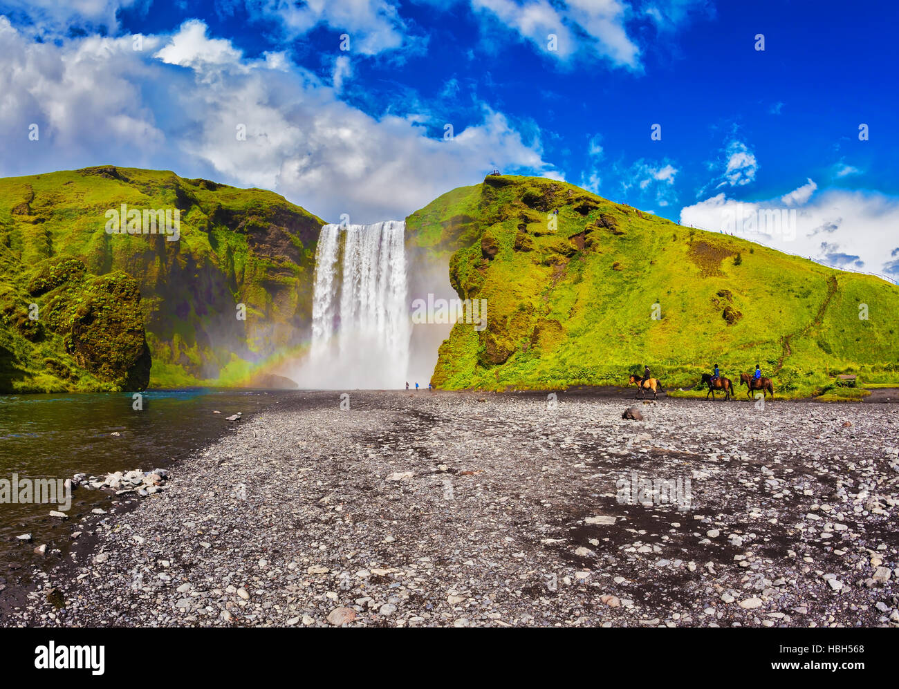 Huge waterfall flowing Stock Photo - Alamy