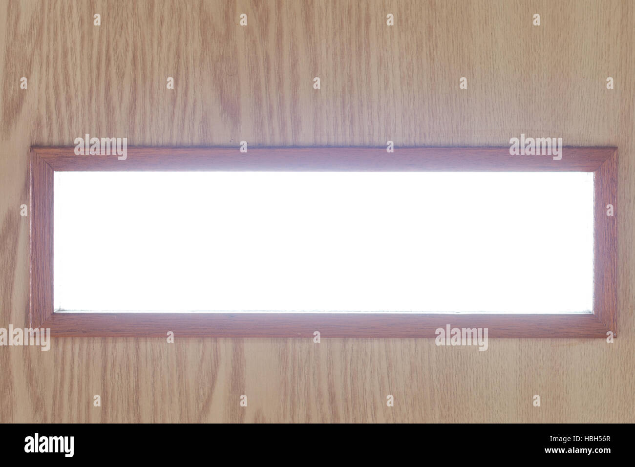 small viewing window on the wooden door Stock Photo - Alamy