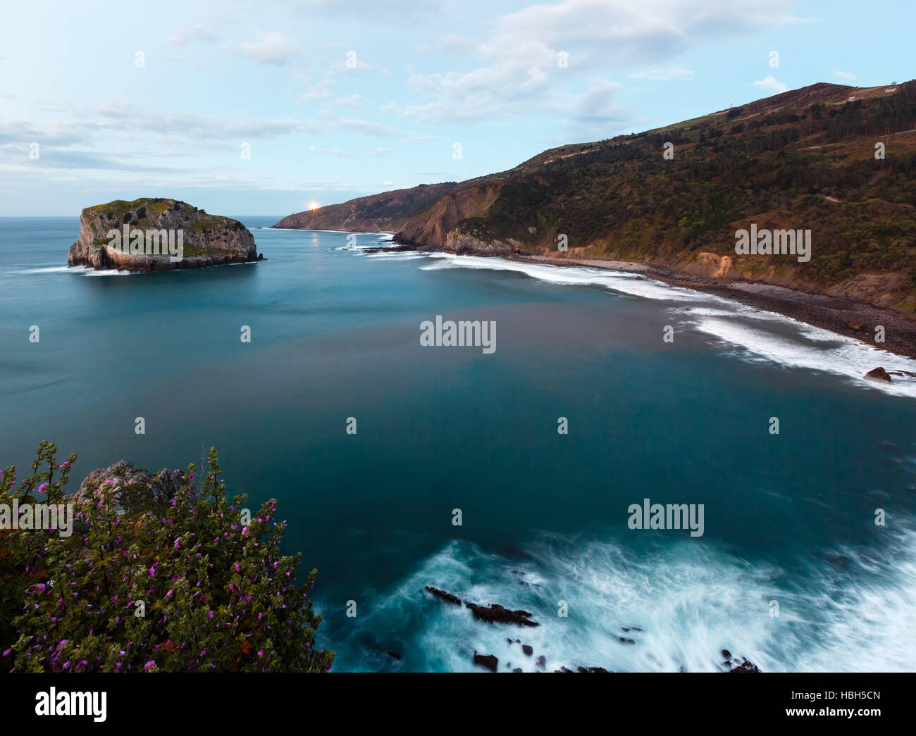 Biscay bay coast landscape, Spain Stock Photo - Alamy