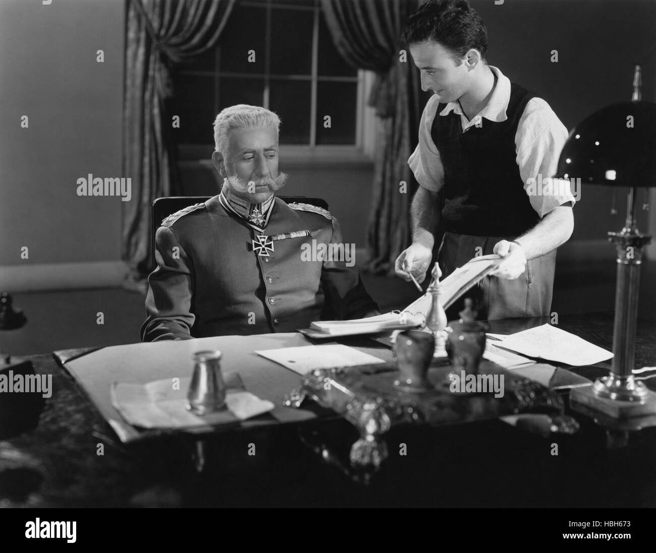 THE ASH CAN FLEET, Robert Warwick, director Fred Zinnemann, on set ...