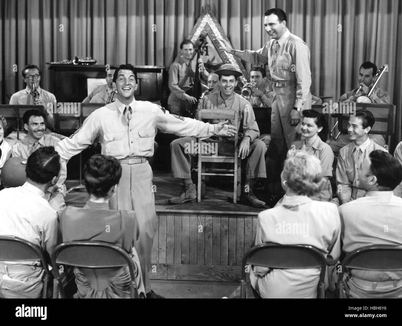 AT WAR WITH THE ARMY, Dean Martin, Jerry Lewis, Dick Stabile and his ...