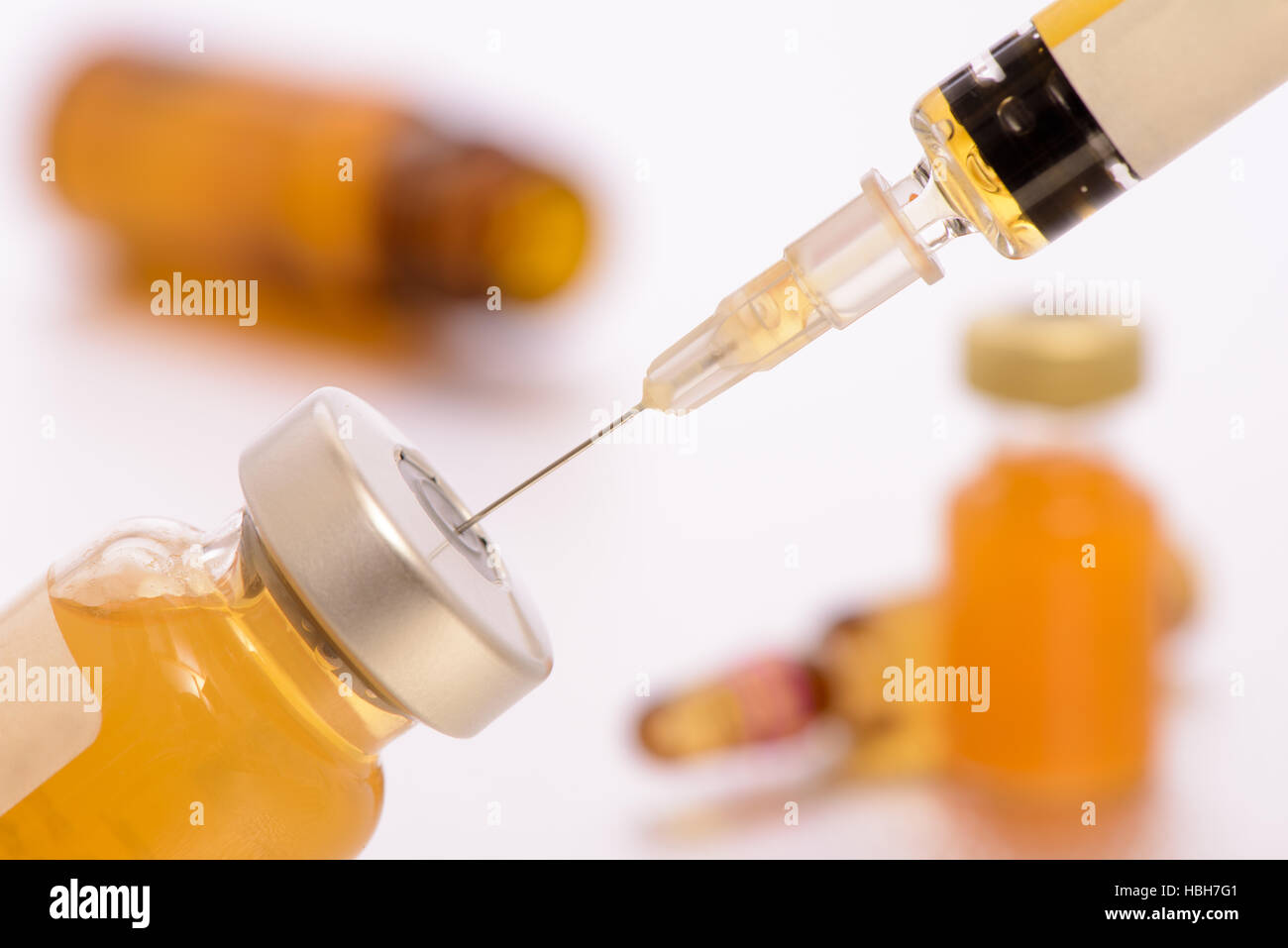 injection with syringe in medical laboratory Stock Photo - Alamy