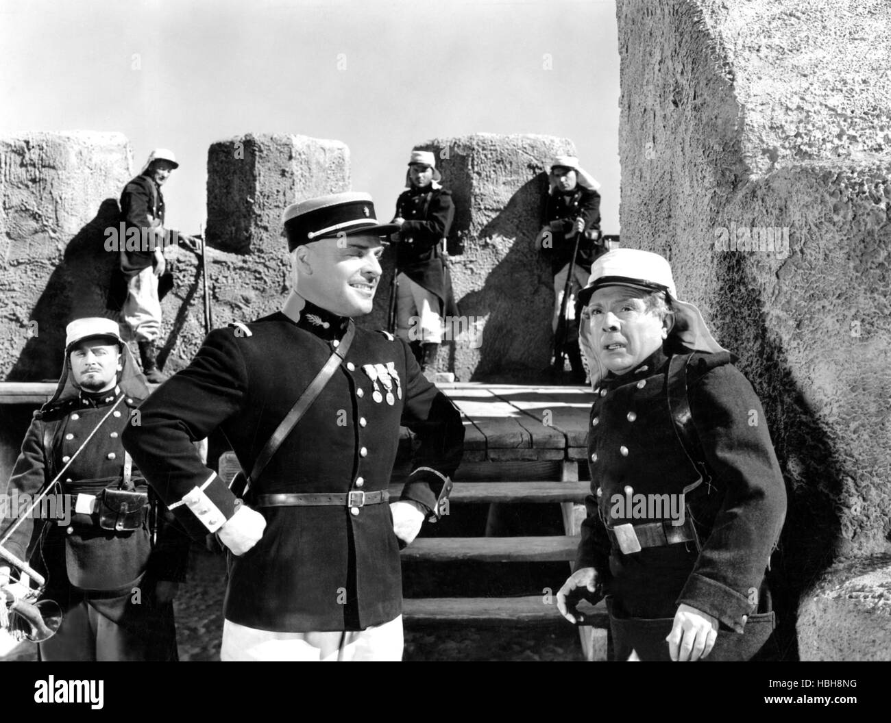 BEAU GESTE, front from left: Brian Donlevy, J Carrol Naish, 1939 Stock ...