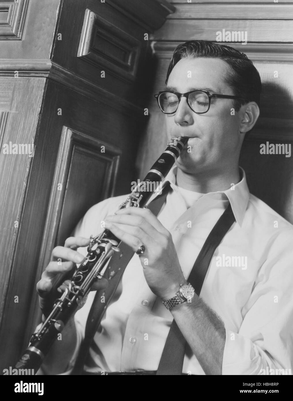THE BENNY GOODMAN STORY, Steve Allen as Benny Goodman, 1956 Stock Photo ...