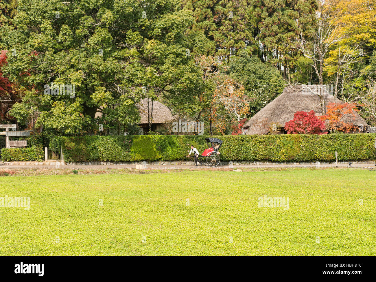 Sightseeing around Arashiyama by rickshaw, Kyoto, Japan Stock Photo - Alamy