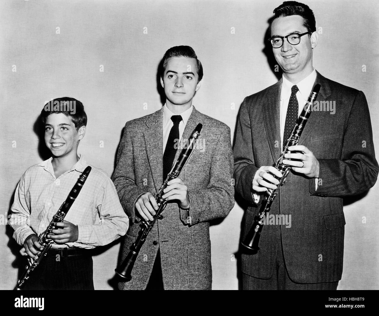 THE BENNY GOODMAN STORY, portraying Goodman at various ages, from left, David Kasday, Barry ...