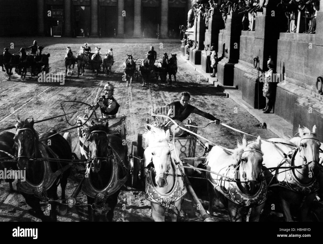 BEN-HUR, Stephen Boyd, Charlton Heston, 1959, chariot race Stock Photo ...
