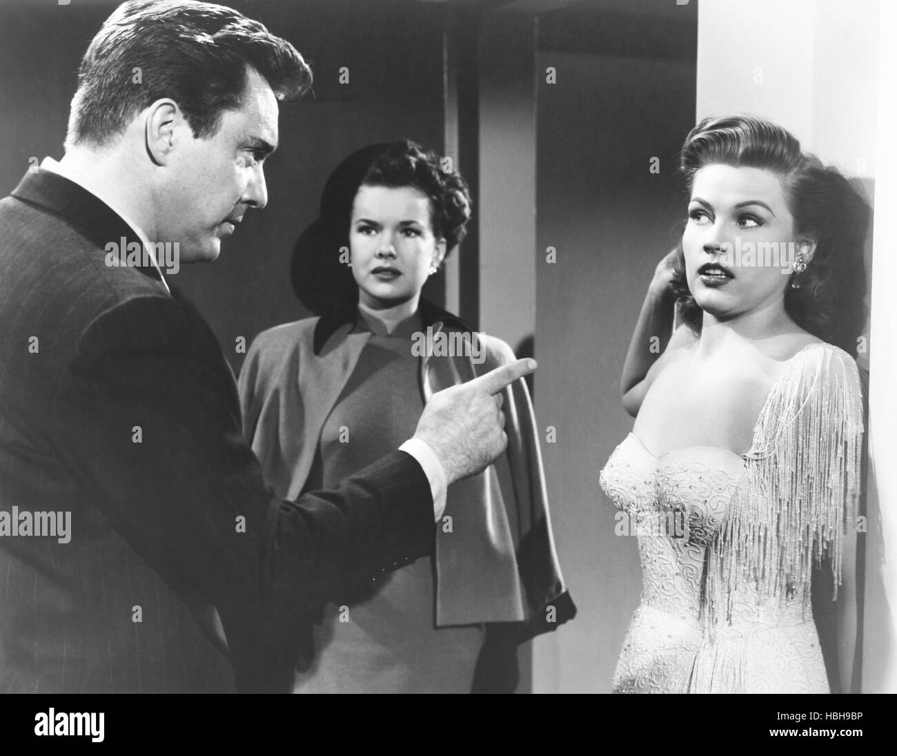 BETWEEN MIDNIGHT AND DAWN, from left: Edmond O'Brien, Gale Storm, Gale ...