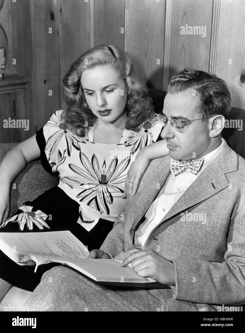 BECAUSE OF HIM, Deanna Durbin, producer, Felix Jackson, going over ...