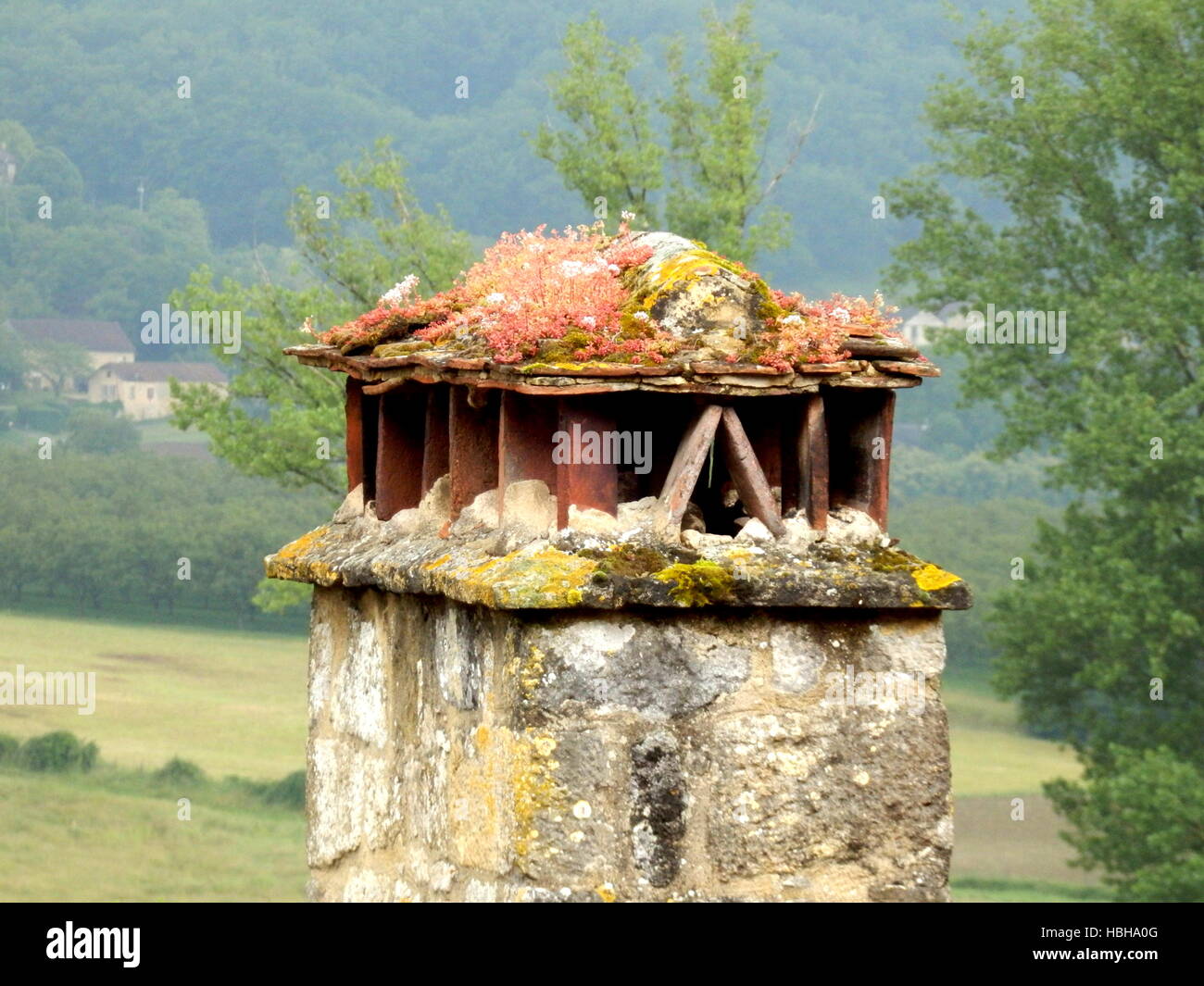 Ancient French Chimney Stock Photo - Alamy