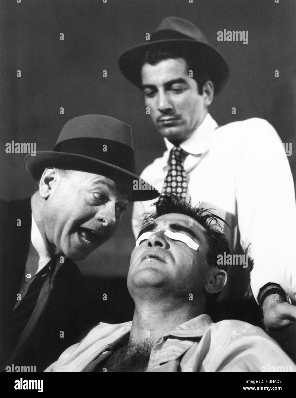THE BIG OPERATOR, from left: Mickey Rooney, Steve Cochran, Ray Danton ...