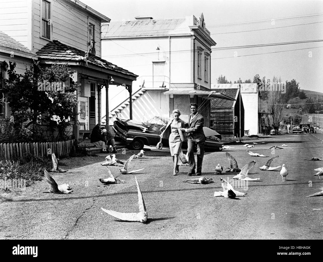 THE BIRDS, Tippi Hedren, Rod Taylor, 1963 Stock Photo - Alamy
