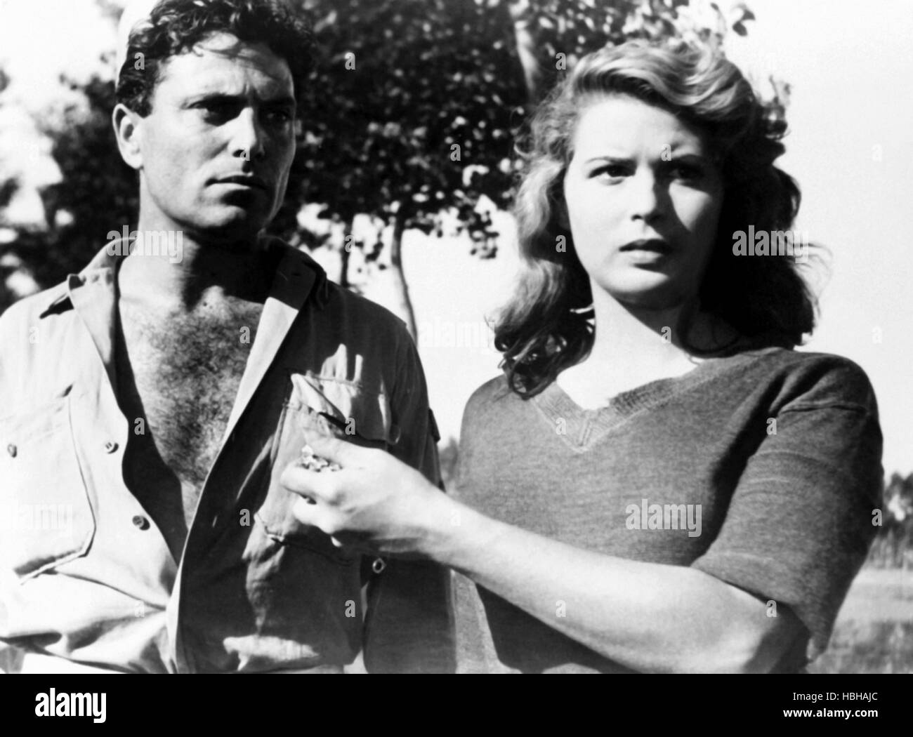 BITTER RICE, (aka RISO AMARO), from left, Raf Vallone, Silvana Mangano ...