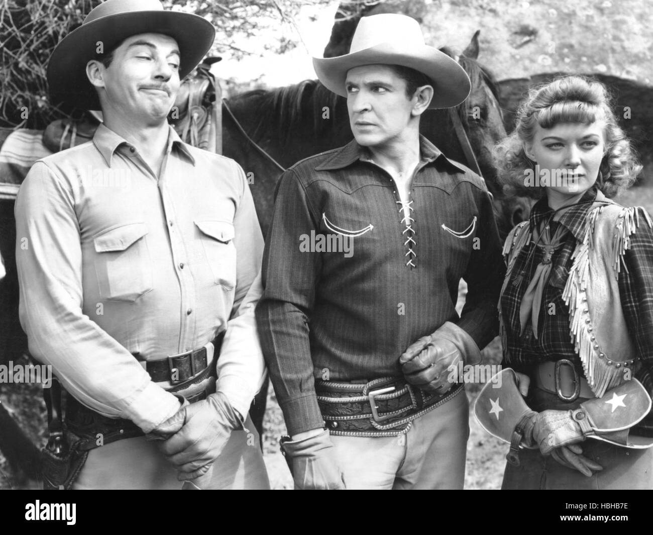 BILLY THE KID'S FIGHTING PALS, Carleton Young, Bob Steele, Phyllis ...