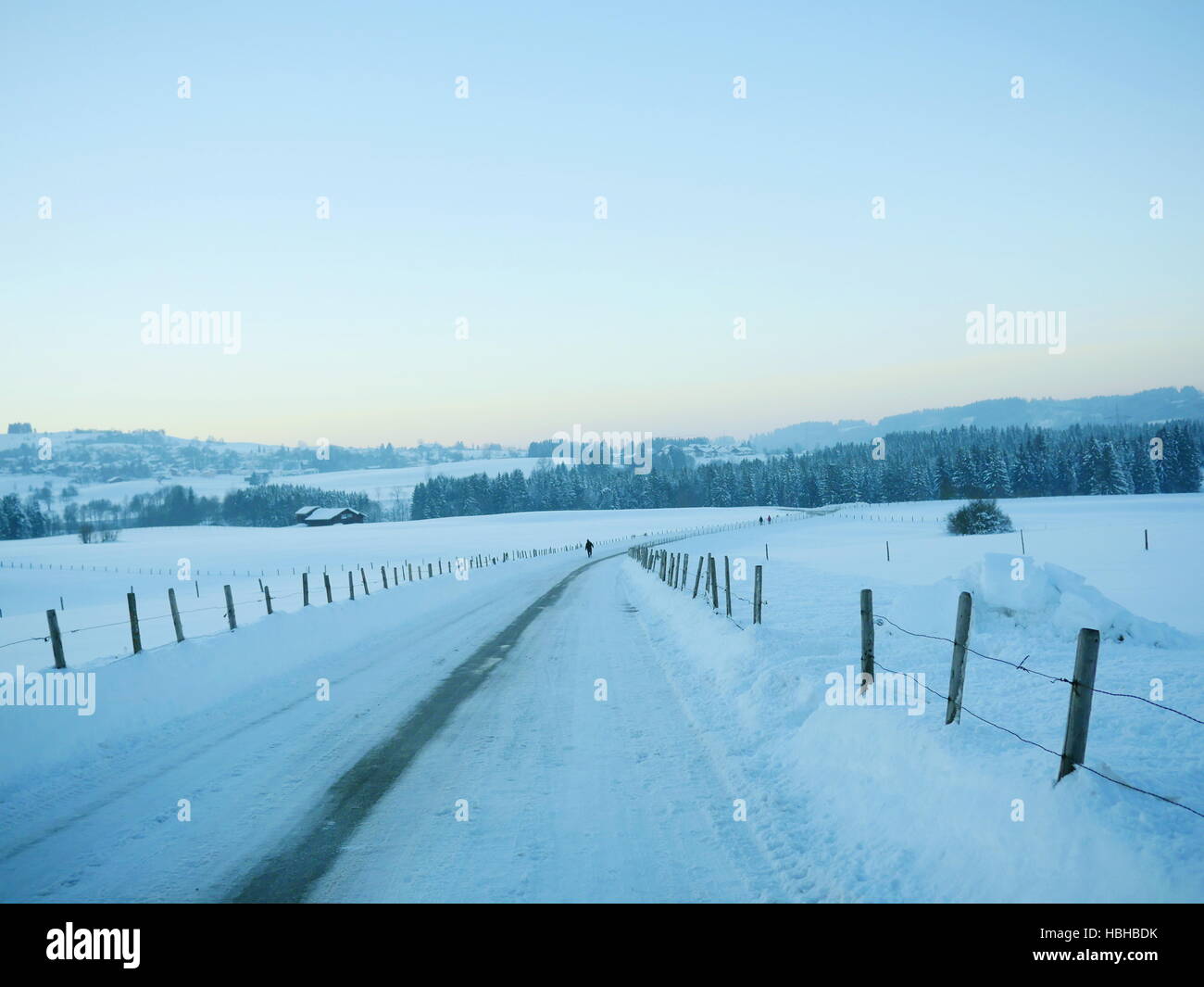 Snow Winter landscape countryside scene Stock Photo - Alamy