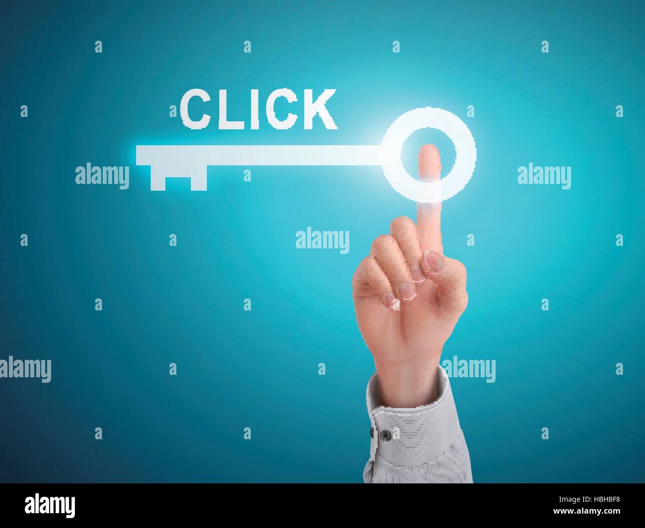 Cursor over businessman hand Stock Vector Images - Alamy