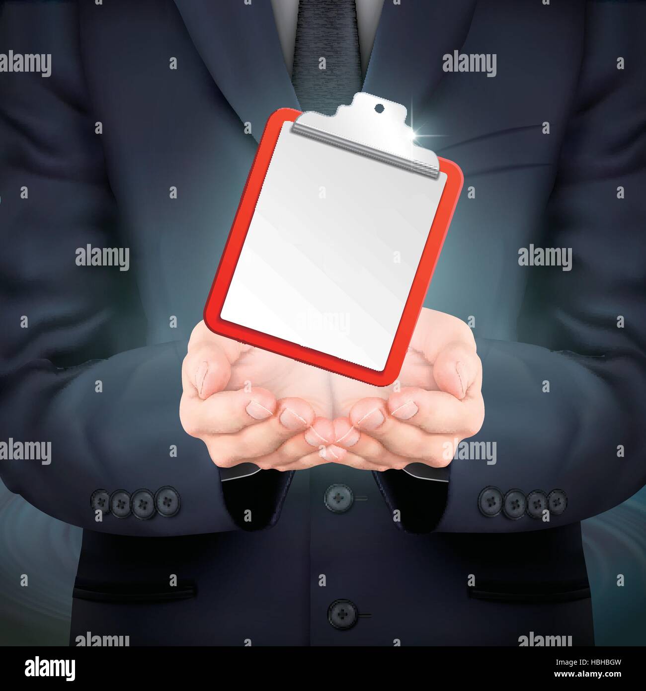 Holding clipboard file Stock Vector Images - Alamy