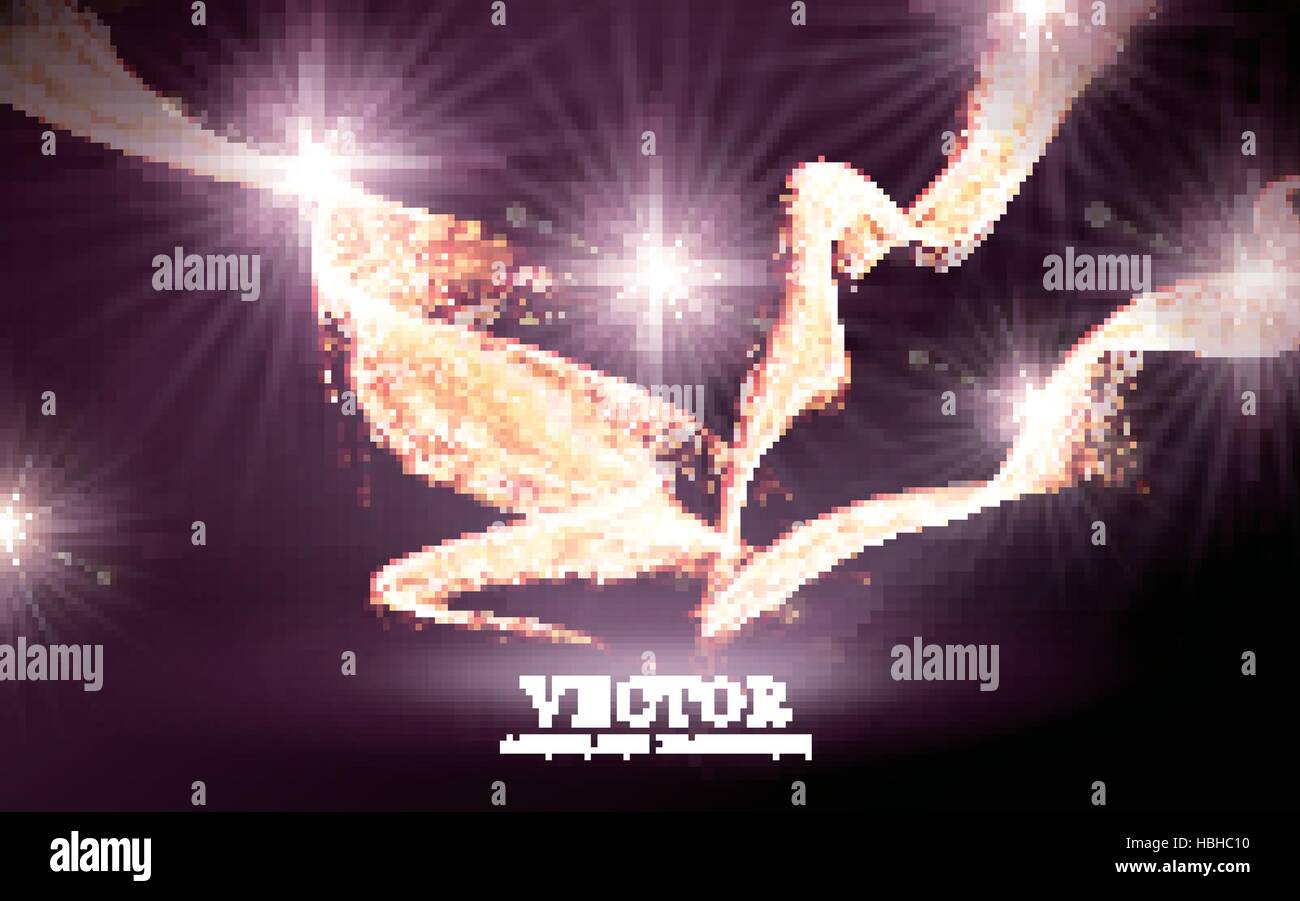 gorgeous sparkling effects, glittering light mixed with purple ...