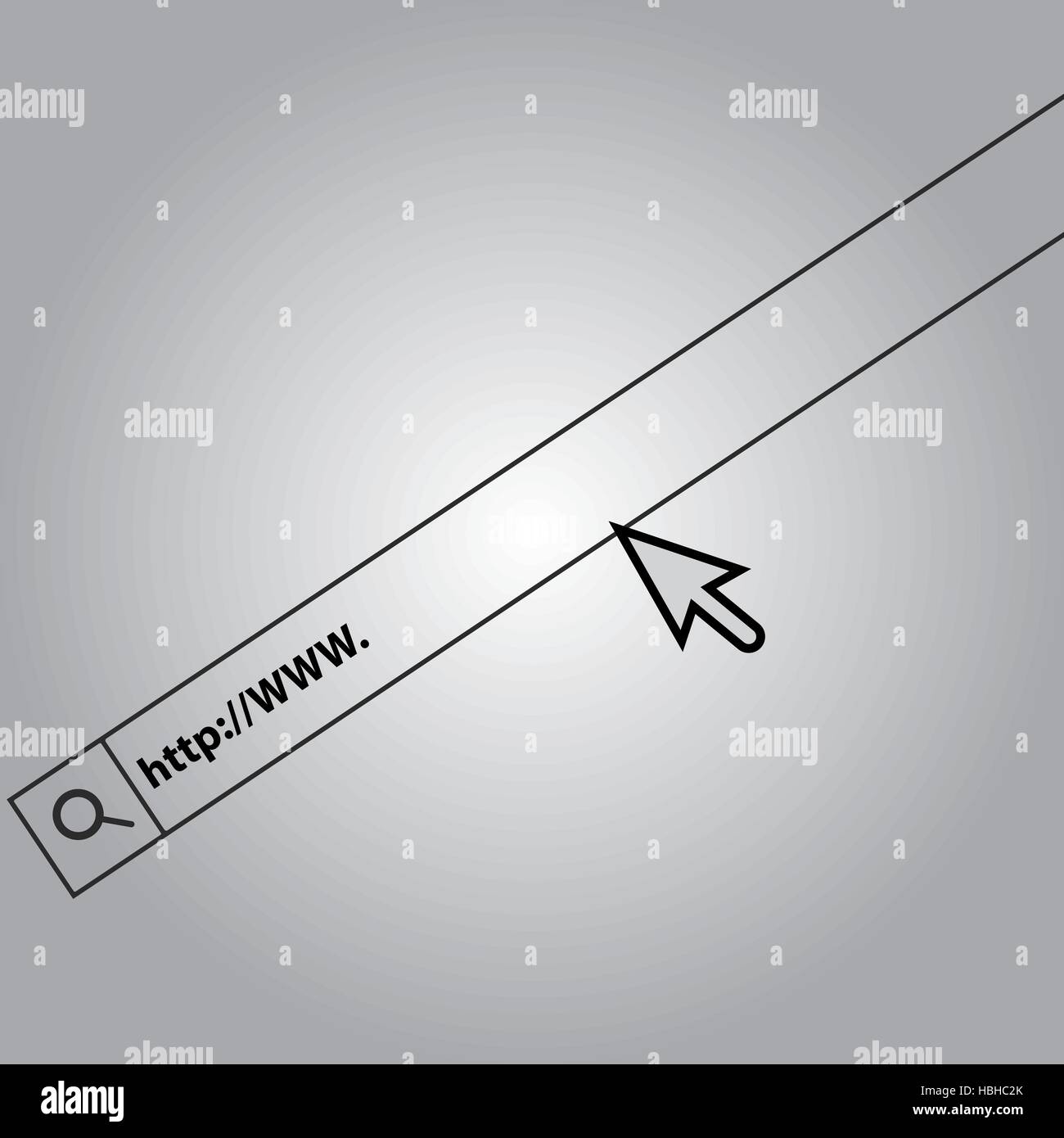 Web link background. Search window in browser at the internet Stock ...